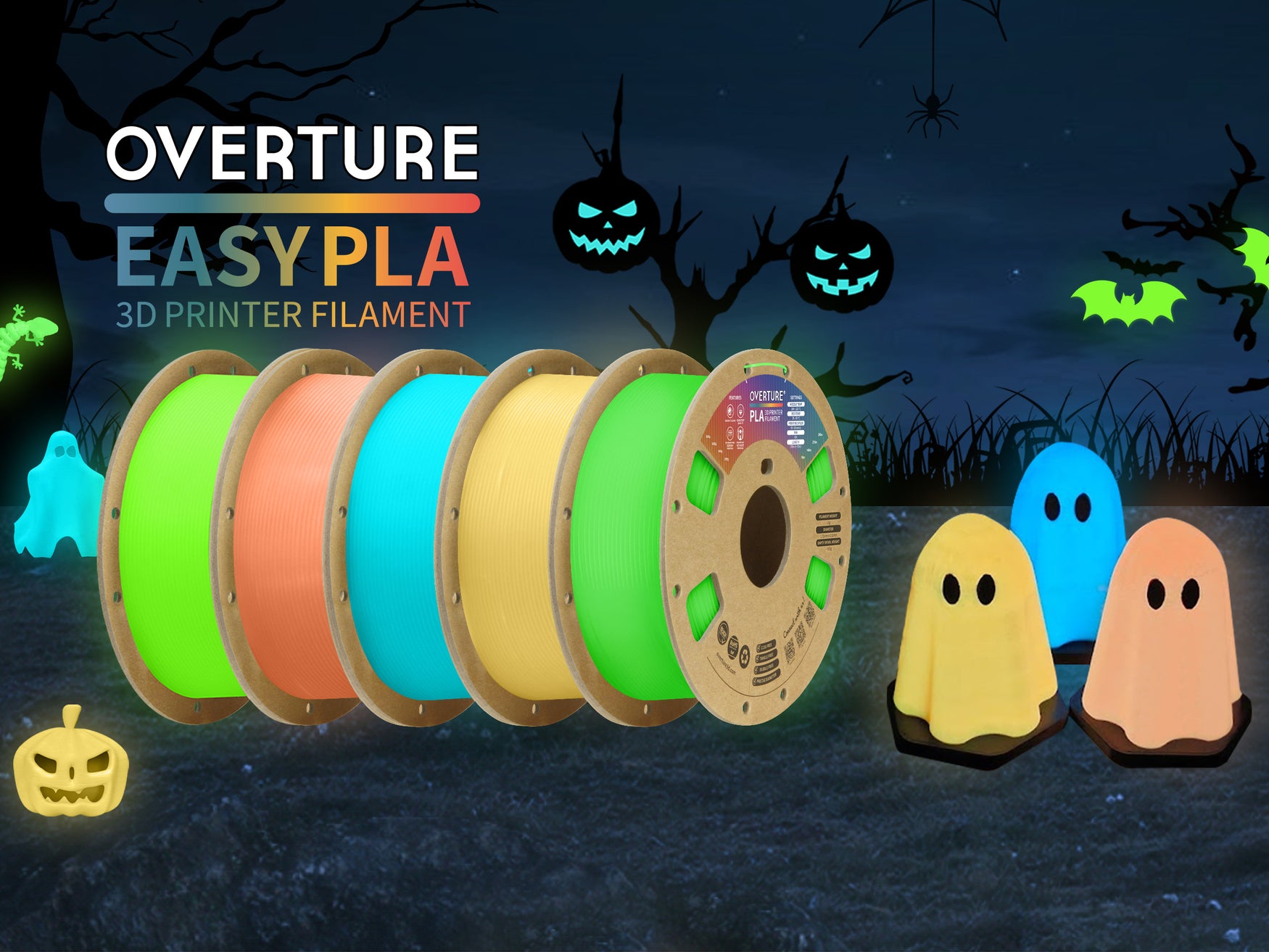 Overture Glow PLA 3D Printer Filament 1.75mm – Overture 3D