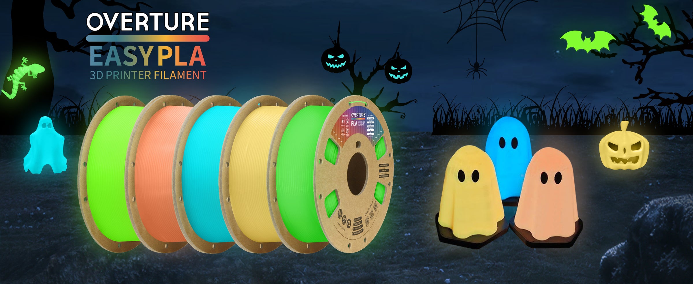 Overture Glow PLA 3D Printer Filament 1.75mm – Overture 3D