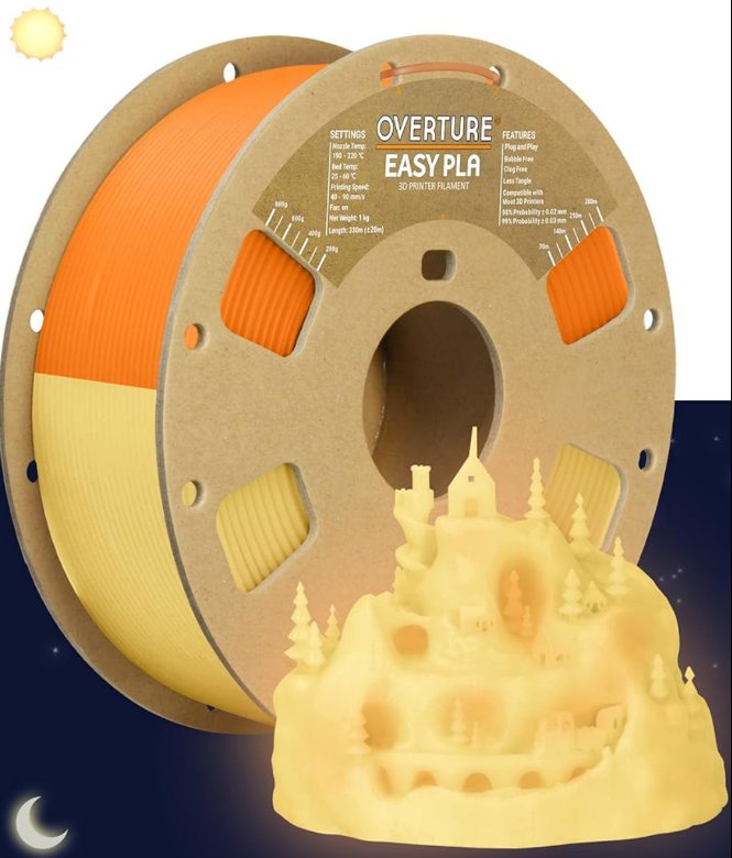 Overture Glow PLA 3D Printer Filament 1.75mm – Overture 3D
