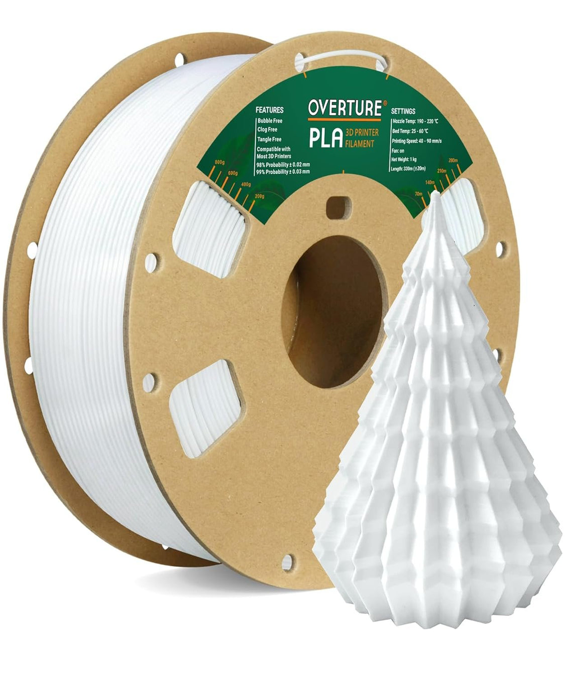 Compare Filaments – Overture 3D