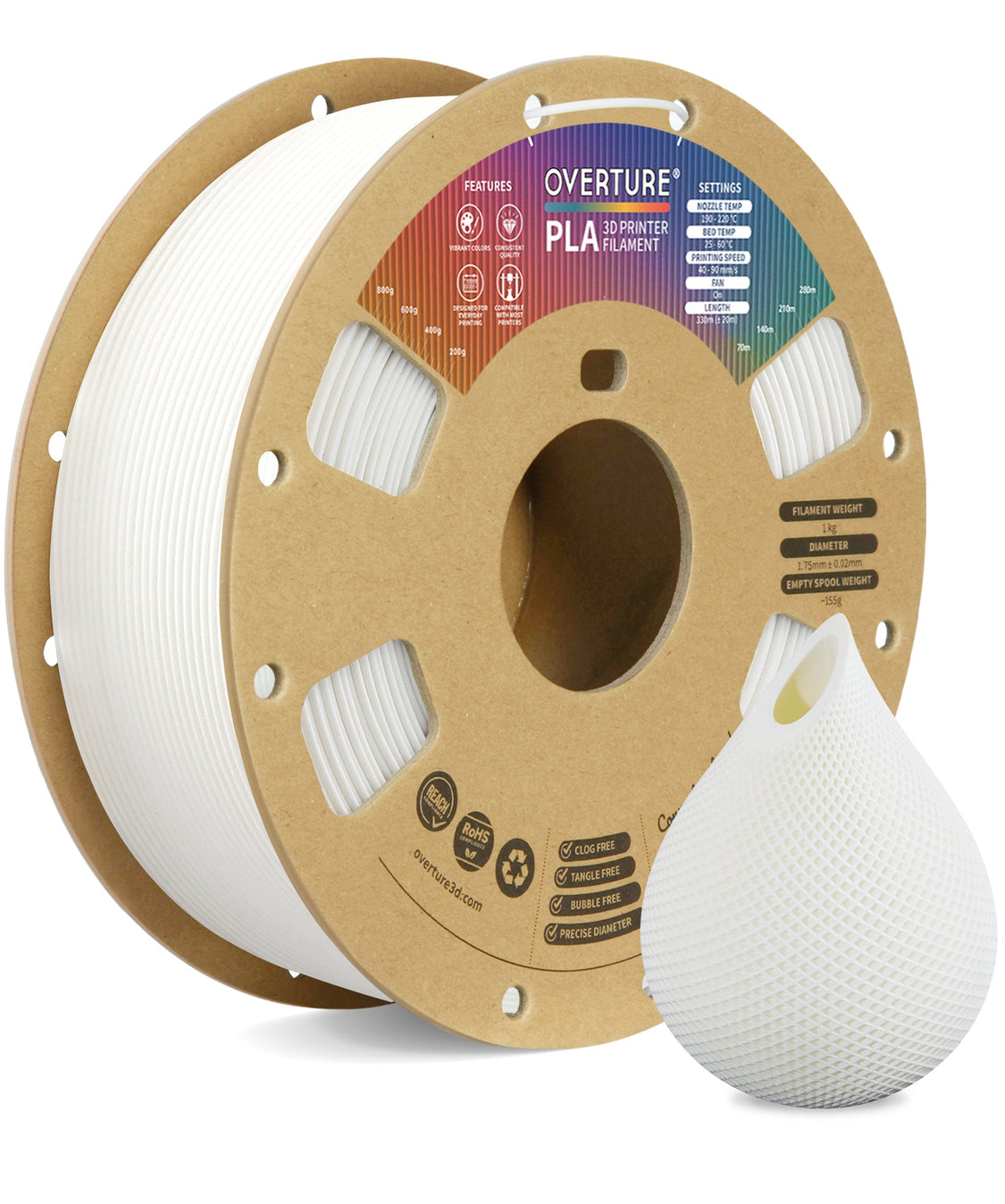 Compare Filaments – Overture 3D