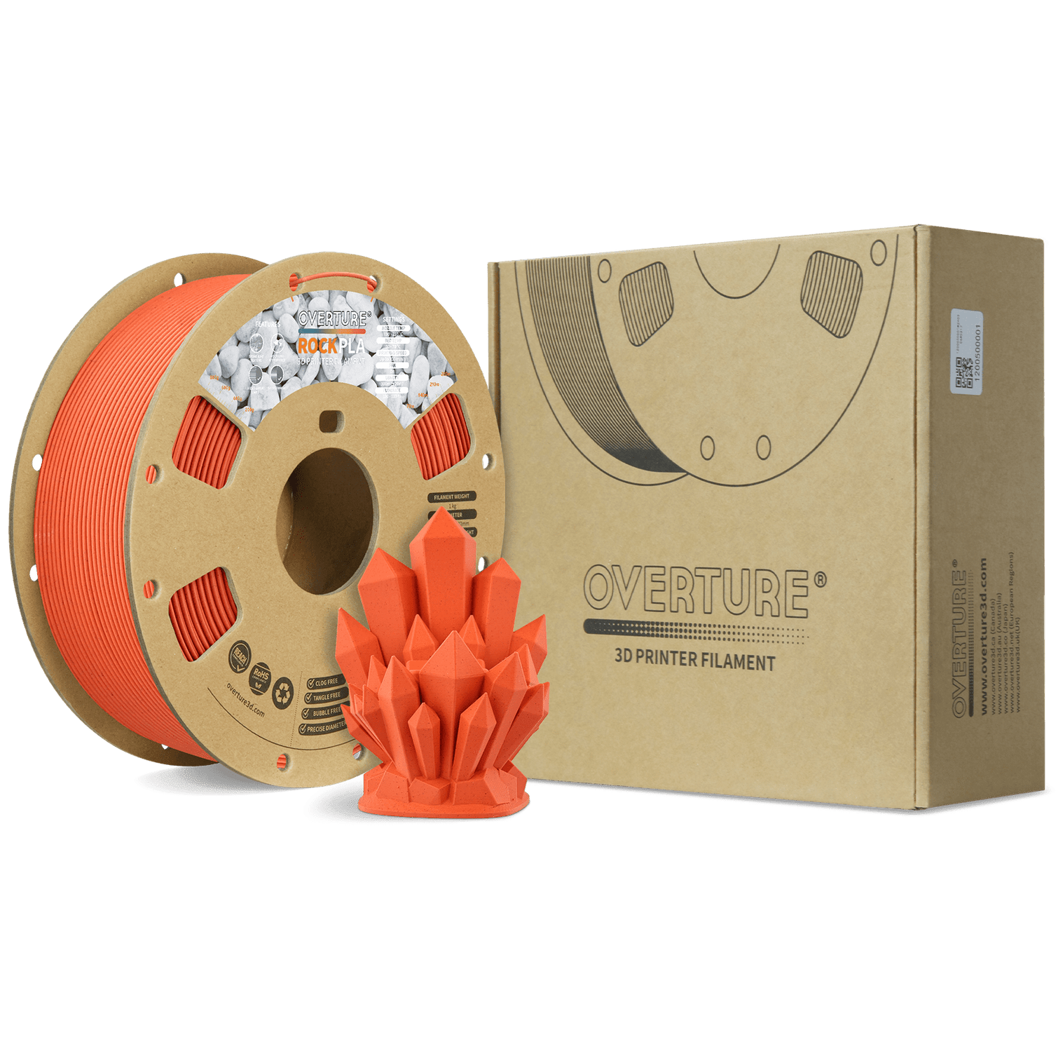 Overture Rock PLA 3D Printer Filament 1.75mm – Overture 3D