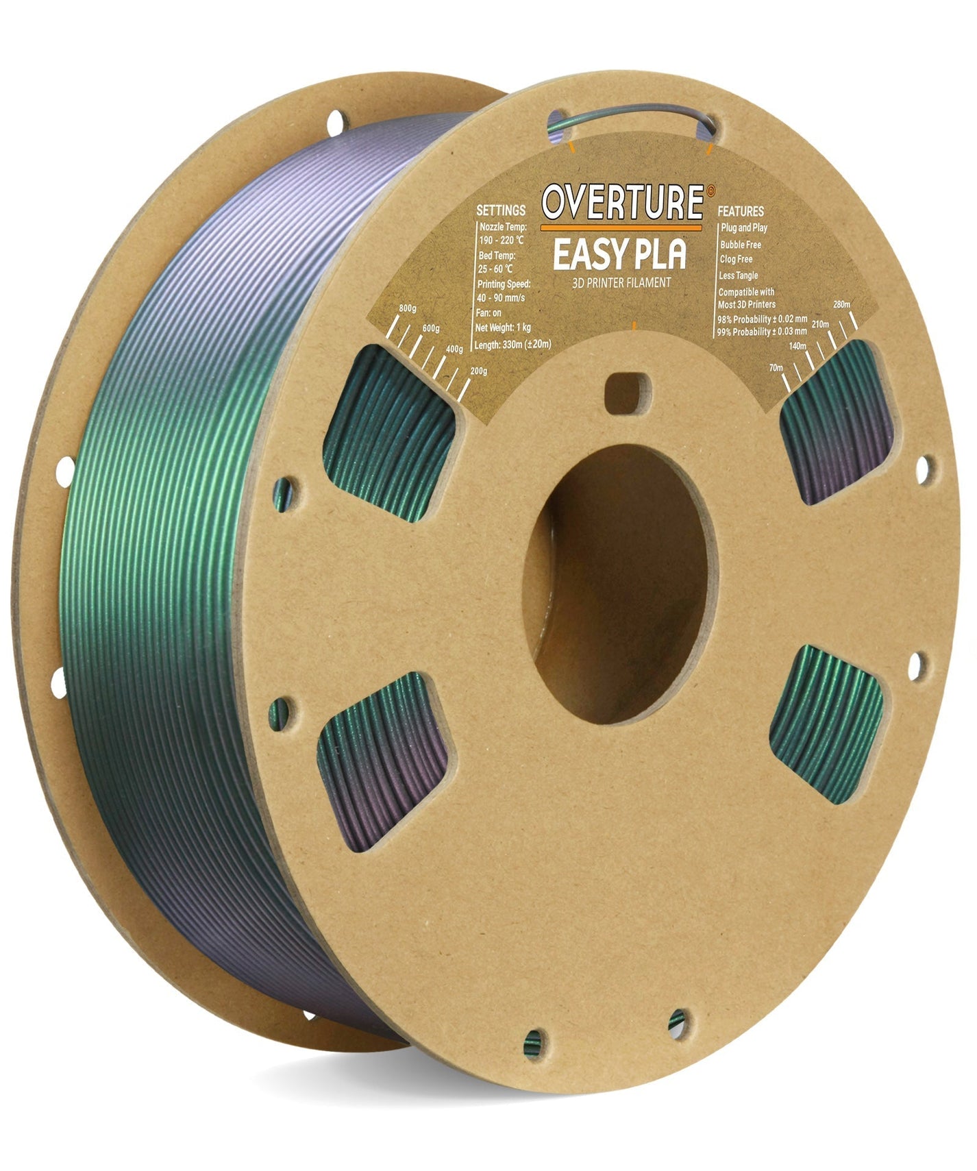 Overture Shimmer PLA 3D Printer Filament 1.75mm – Overture 3D
