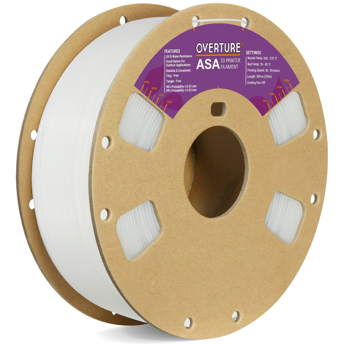Overture ASA 3D Printer Filament 1.75mm – Overture 3D