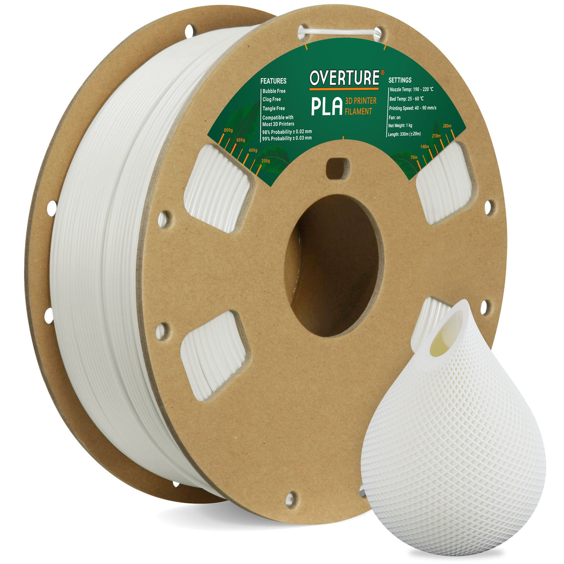 Compare Filaments – Overture 3D