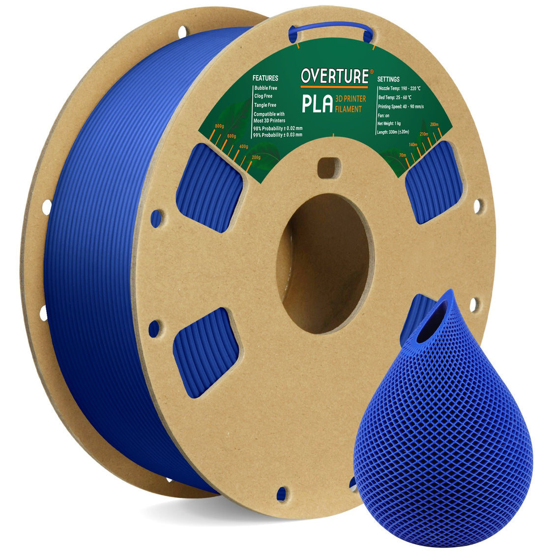 Compare Filaments – Overture 3D