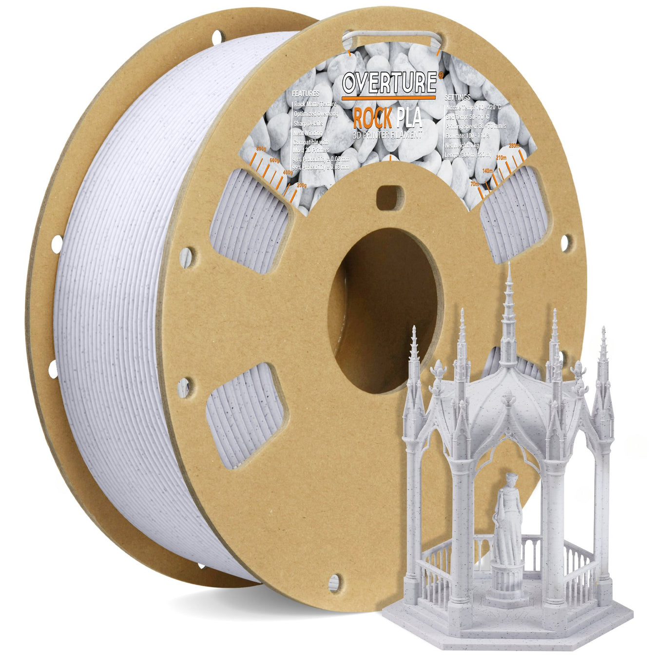 Overture Rock PLA 3D Printer Filament 1.75mm – Overture 3D